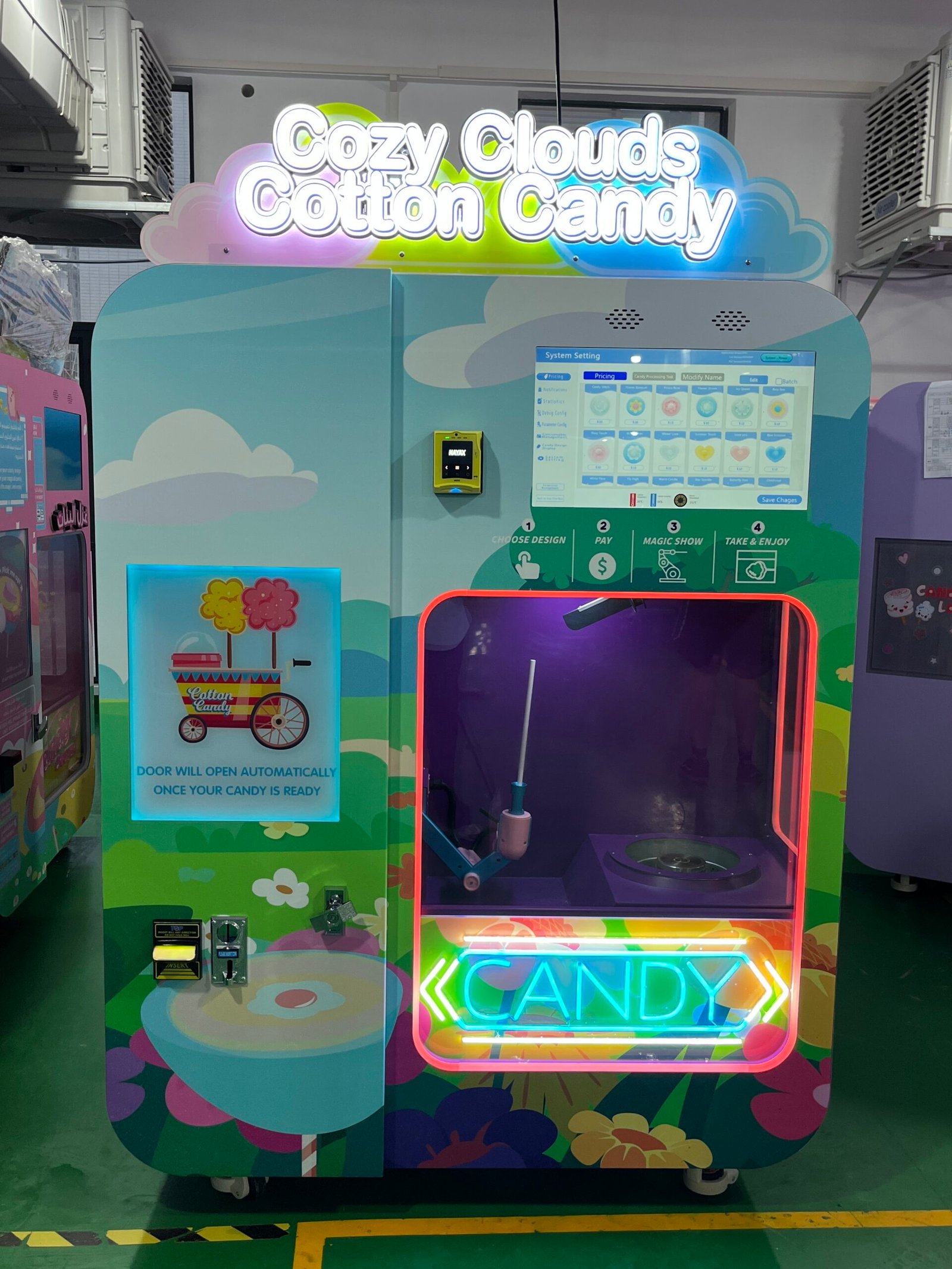 Shipping to Canada! - Wider Matrix - Automatic Cotton Candy Vending Machine