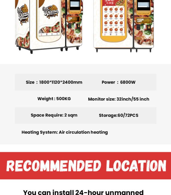 Self-Service Pizza Vending Machine WM660 | 24/7 Hot & Fresh